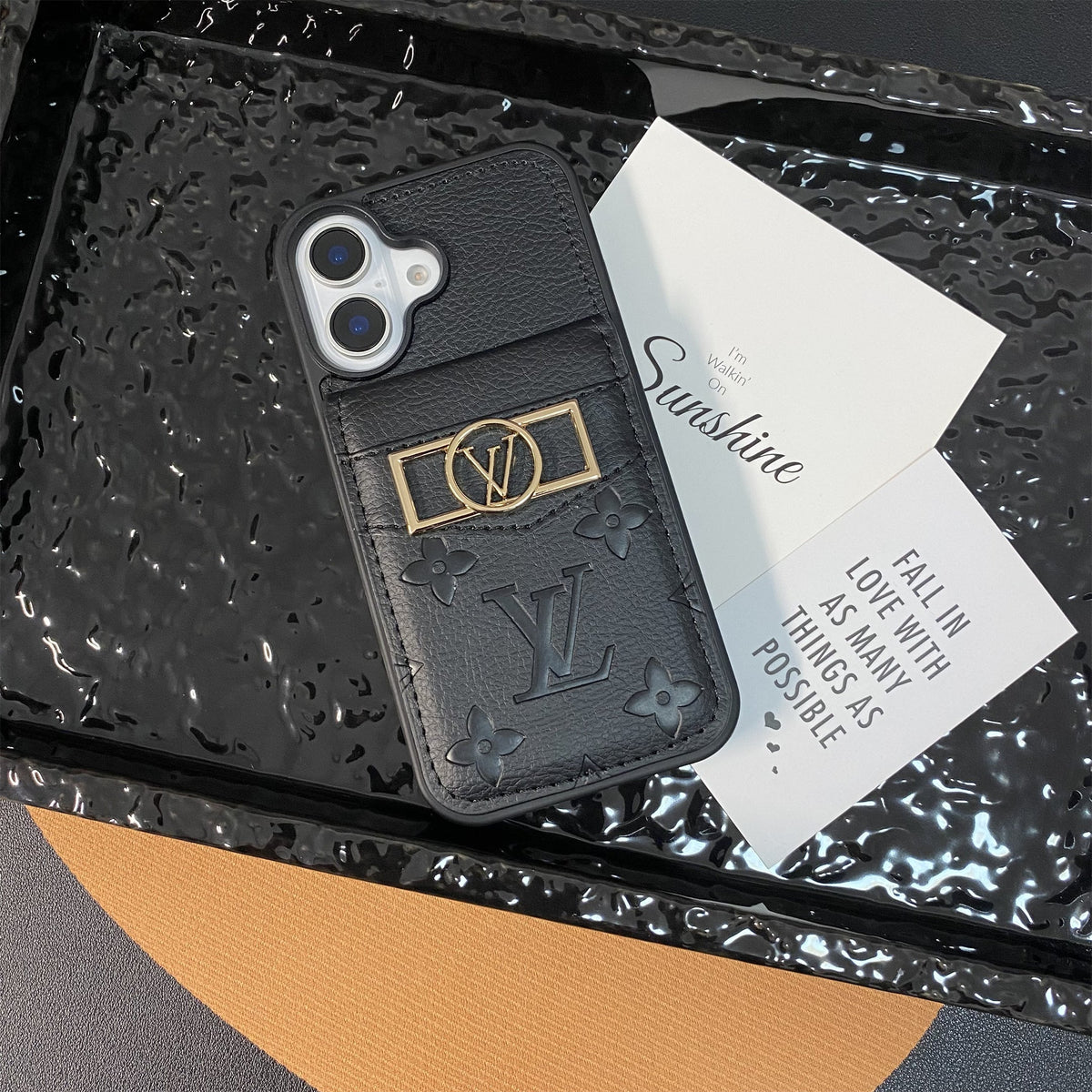CLASSIC CIRCLE MONOGRAM CANVAS IPHONE CASE - THEROXYMOB