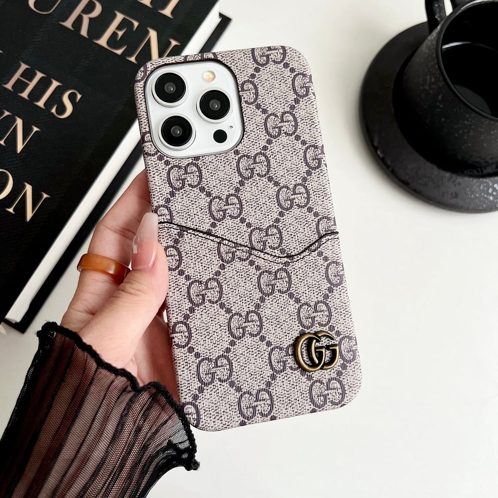 Classic Leather Monogram iPhone Case Card Holder – THEROXYMOB