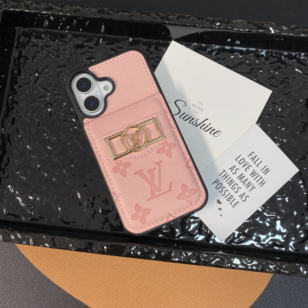 CLASSIC CIRCLE MONOGRAM CANVAS IPHONE CASE – THEROXYMOB