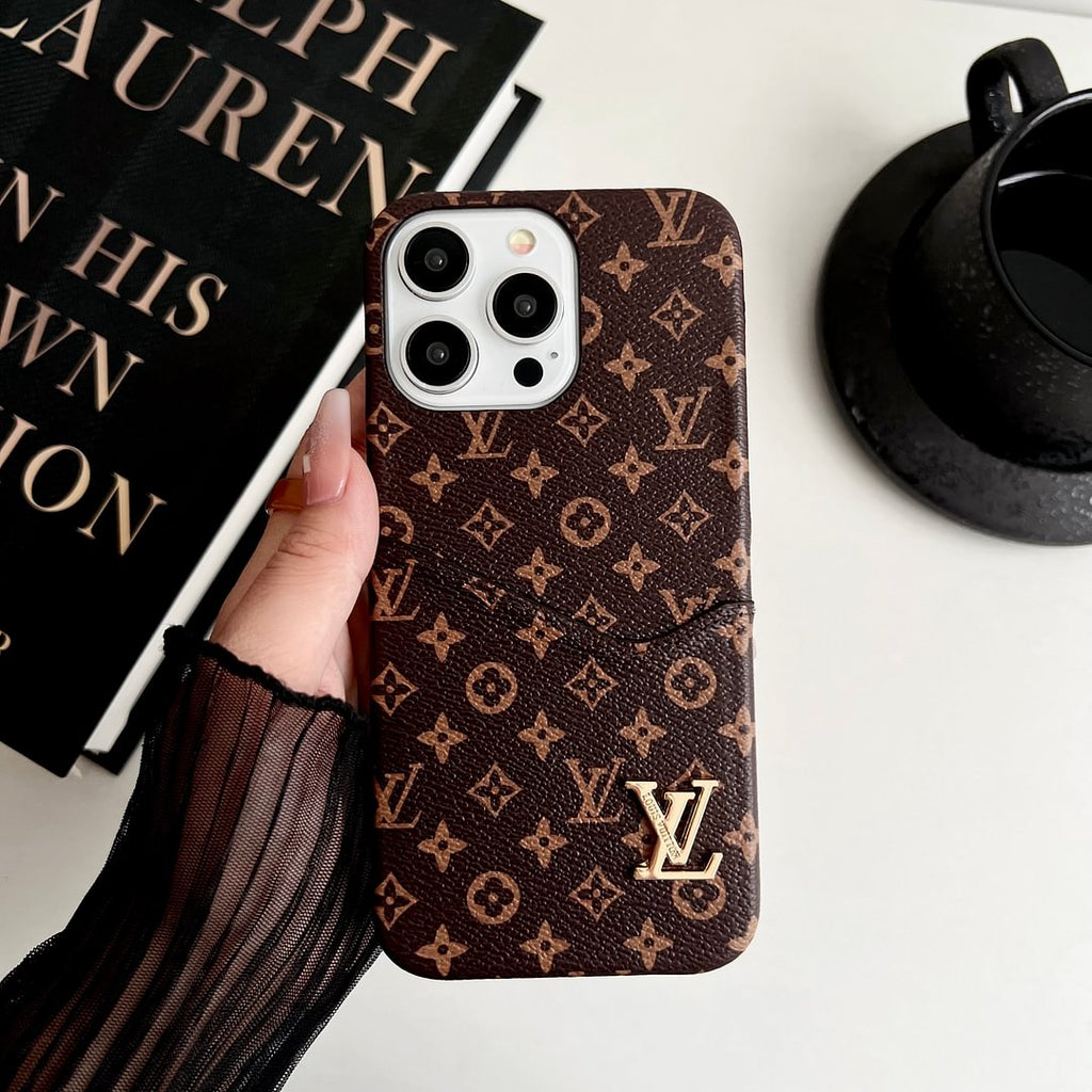 Classic Leather Monogram iPhone Case Card Holder – THEROXYMOB