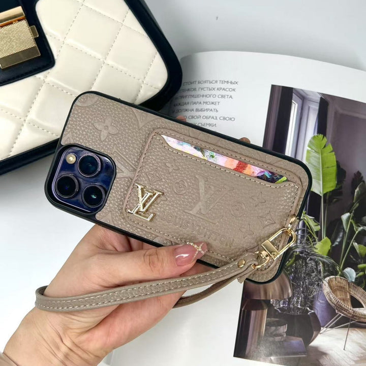 Luxe Card Holder Strap Case – Inspired Elegance for iPhone - – THEROXYMOB