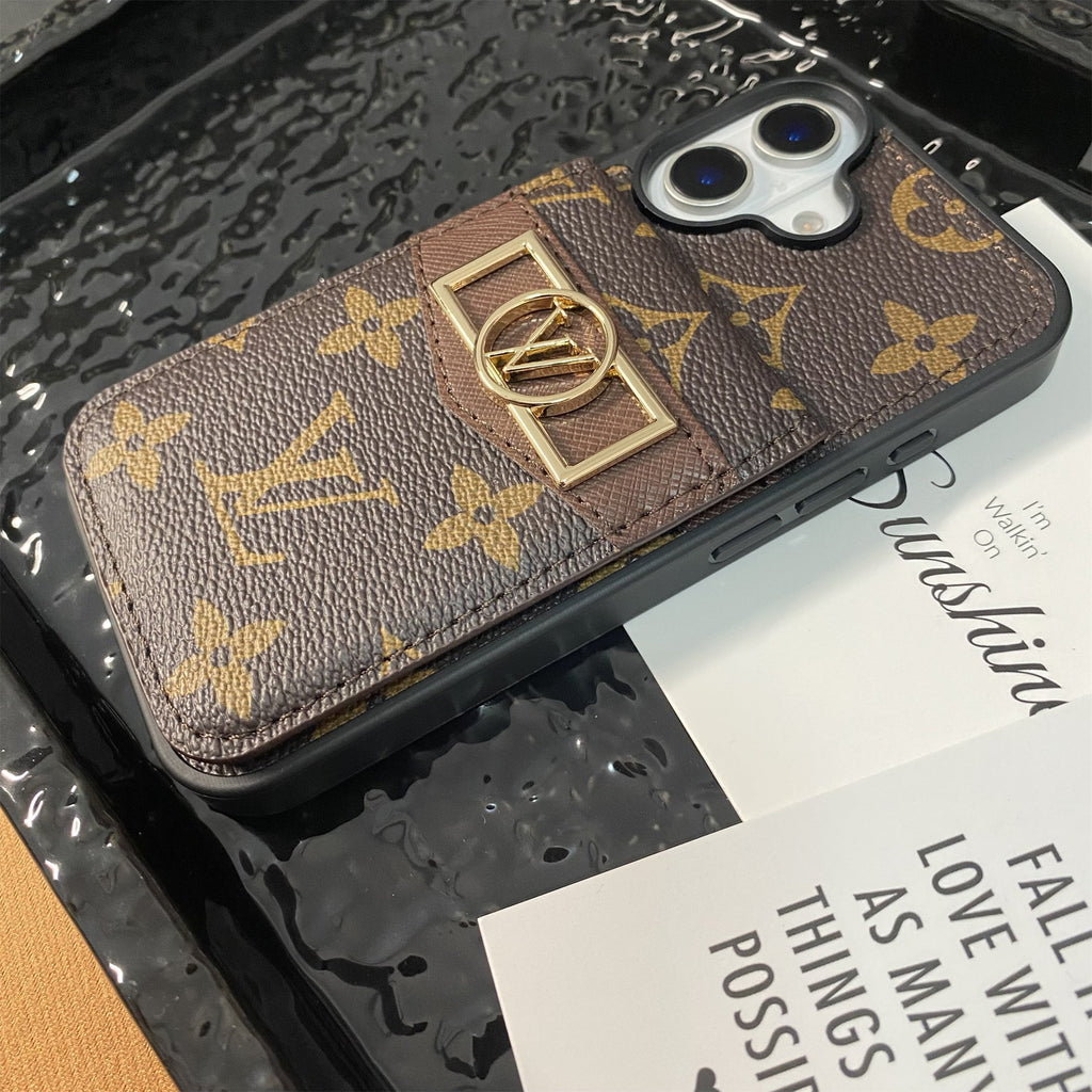 CLASSIC CIRCLE MONOGRAM CANVAS IPHONE CASE – THEROXYMOB