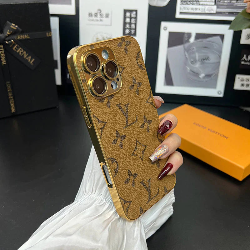 NEW DESIGN SOFT LUXURY IPHONE CASE WITH GOLDEN BORDER - THEROXYMOB