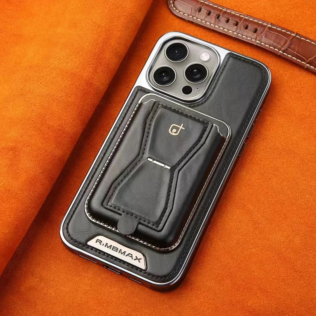 Leather Magnetic Case with Removal Card Holder For iPhone Series ...