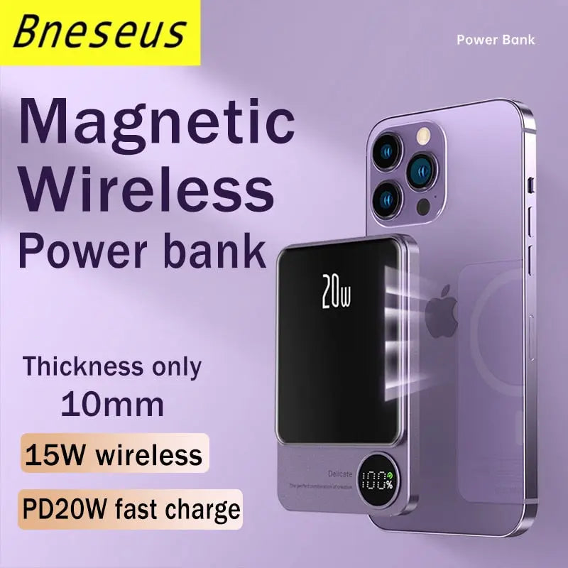 New Macsafe Powerbank Magnetic Power Bank Fast Wireless For iPhone / S ...