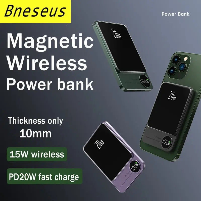 New Macsafe Powerbank Magnetic Power Bank Fast Wireless For iPhone / S ...